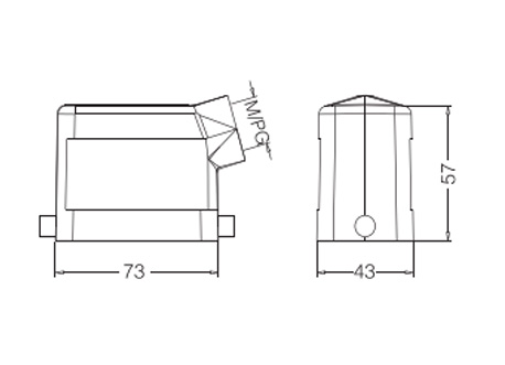 Metal Hood & Housing Hoods. side entry H10B-SE-2B-M20/M25/PG16 ...
