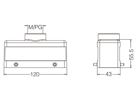 金属外壳 上壳顶出线 H24B-TE-4B-M25/M32/PG21/PG29 - 重载连接器-矩形连接器-工业连接器-浙江昊科电气【官网】