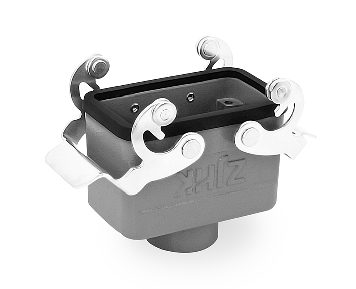 金属外壳 飞线下壳 H10B-CCT-2L-M20/PG16 - 重载连接器-矩形连接器-工业连接器-浙江昊科电气【官网】