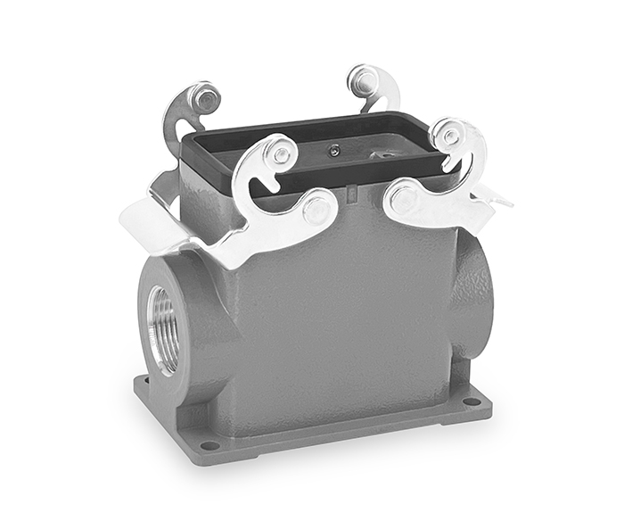 金属外壳 封底下壳 高结构 H10B-SFH-2L-M25/2M25/M32/2M32/PG21/2PG21/PG29/2PG29 - 重载连接器-矩形连接器-工业连接器-浙江昊科电气【官网】