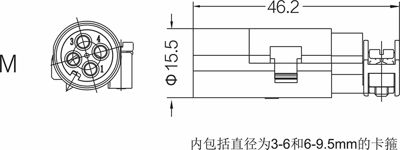 Q-Coax 电磁屏蔽模块 4针 EMC-004-MC - 重载连接器-矩形连接器-工业连接器-浙江昊科电气【官网】